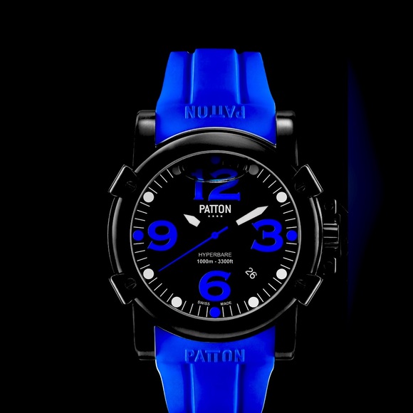 patton | Accessories | Patton Hyperbare 42mm Mens Diver Watch Swiss ...